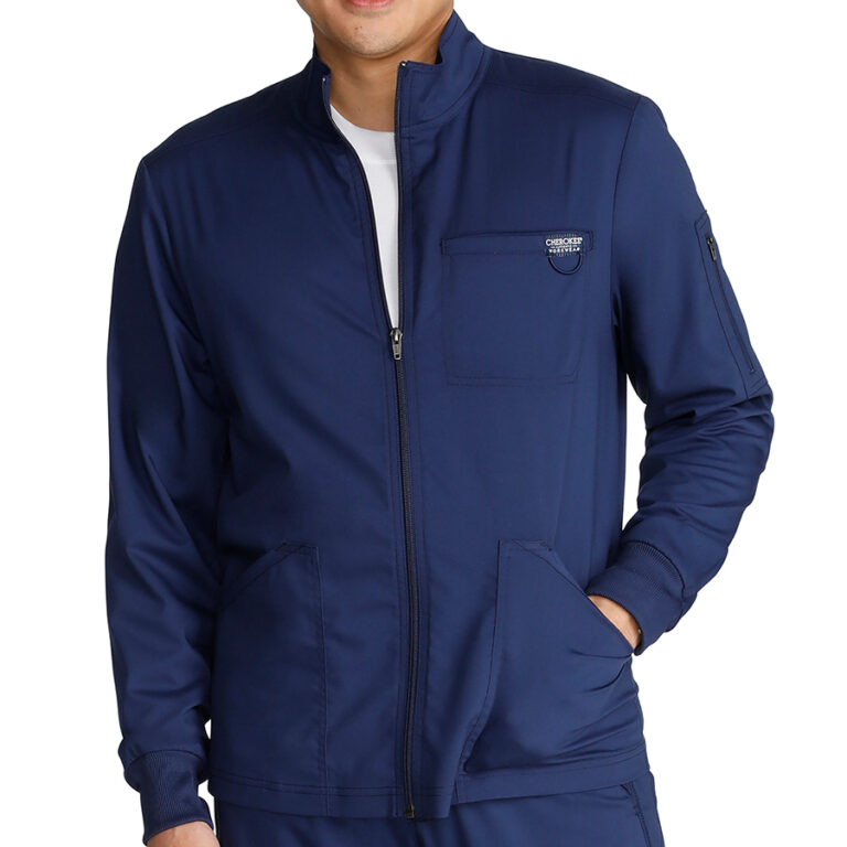 WW320 | Cherokee Men’s Navy Zip Front Jacket – ShopUPMC.com